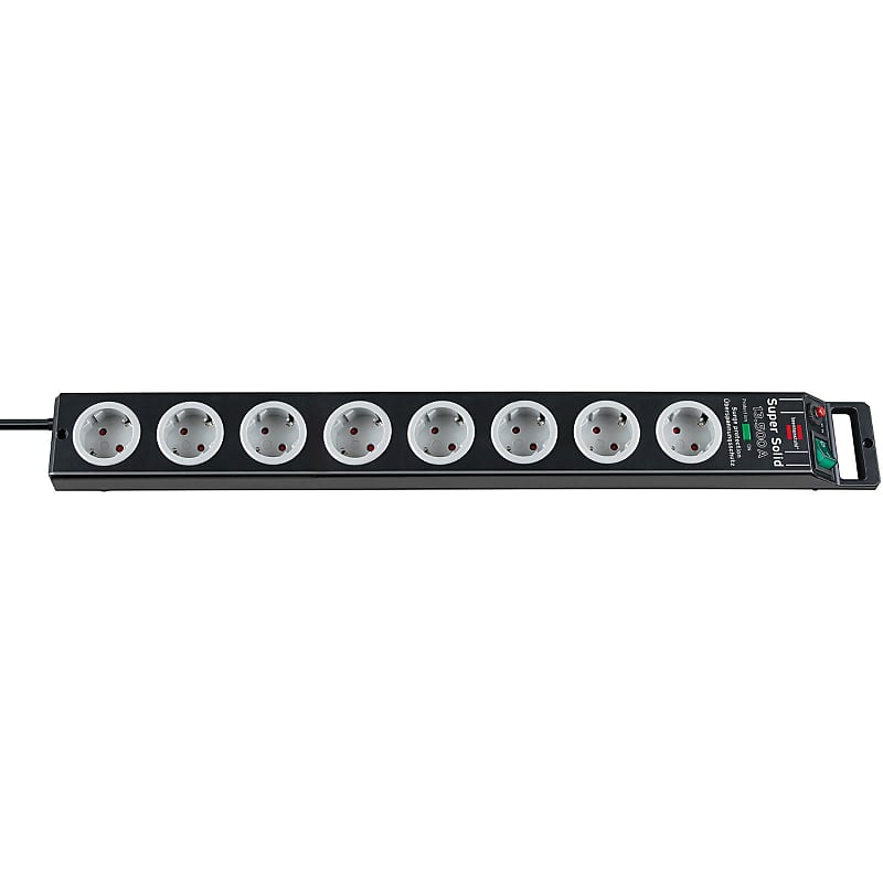Brennenstuhl Super-Solid 8-socket power distributor, black | Reverb