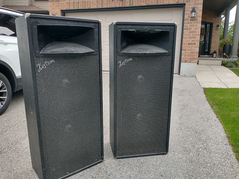 Kustom 2 12+H 1975 PA Speakers | Reverb