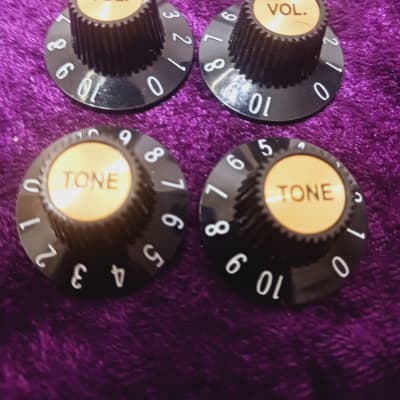Vintage Gibson Witch hat knobs 1968 to 74 - Gold | Reverb