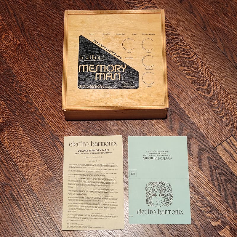 Electro-Harmonix Deluxe Memory Man Wooden Box Only - Wood | Reverb