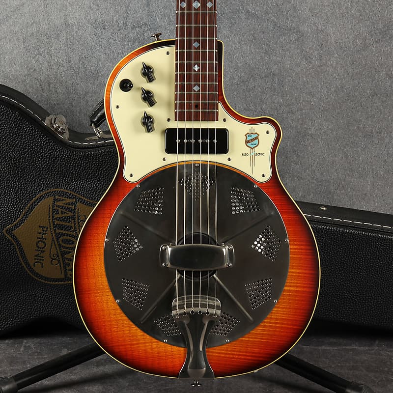 National Guitars Resolectric Guitars - Sunburst - Hard Case - | Reverb