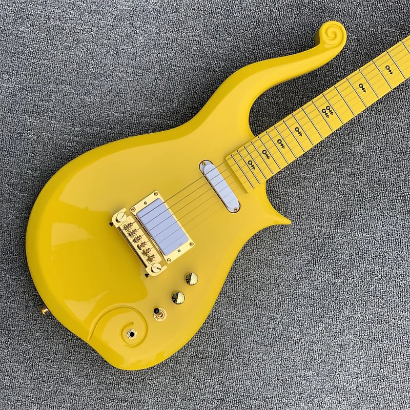 Custom Yellow Prince Cloud Guitar | Reverb