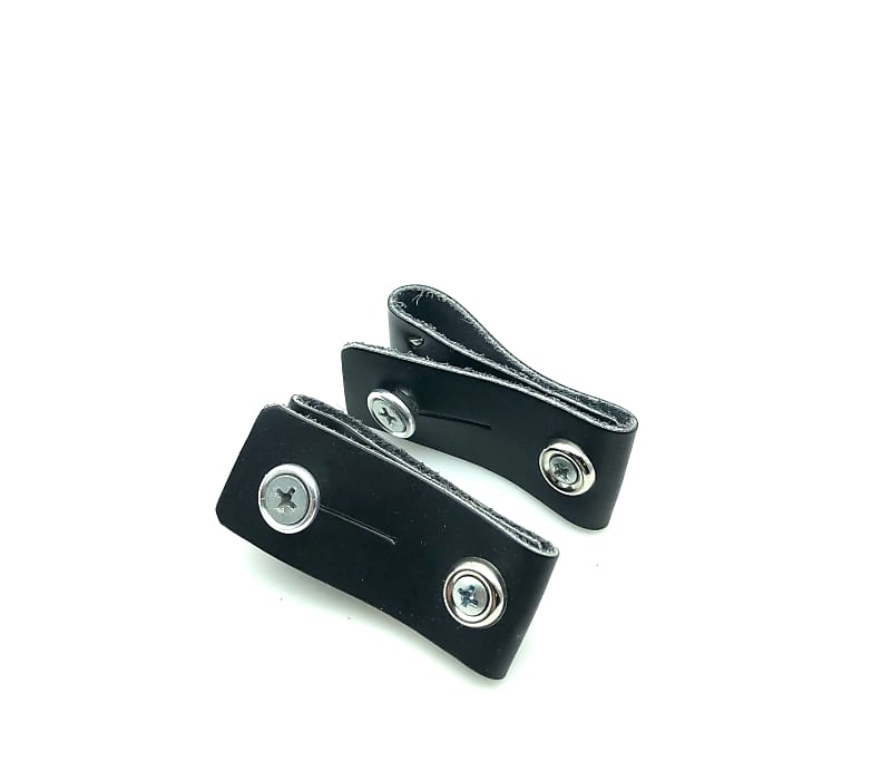 Vintage NOS Leather Strap Locks Button Set 1980’s? Black | Reverb