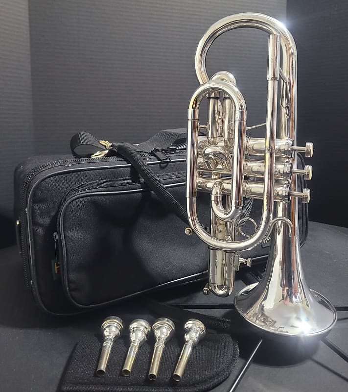 Getzen Capri Series Bb Cornet Silver plated Shepherd's Crook | Reverb