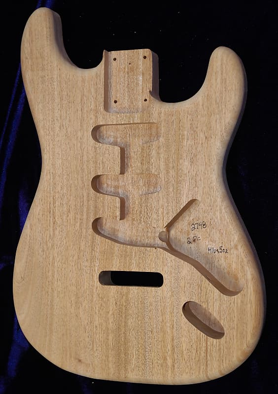 2 Piece Mahogany Wood Strat Style Stratocaster body - 4lbs | Reverb