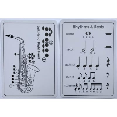 Fearless Musician Flashcards For Alto Saxophone - Fingering | Reverb