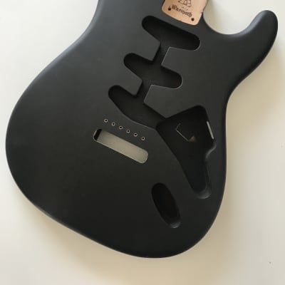 WARMOTH SATIN BLACK STRAT BODY | Reverb