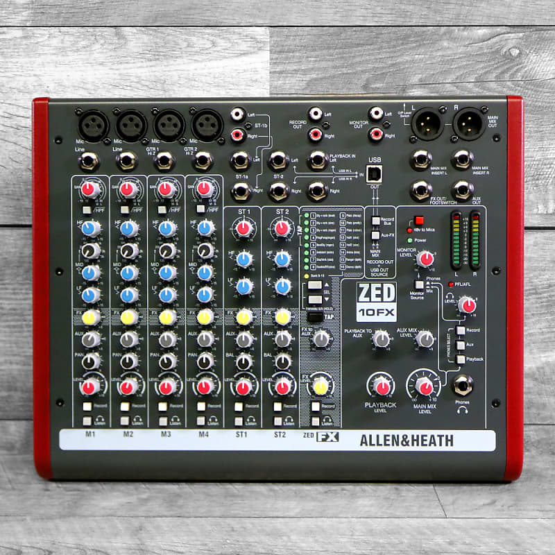 ZED10FX4 Unpowered Mixer w/FX | Reverb