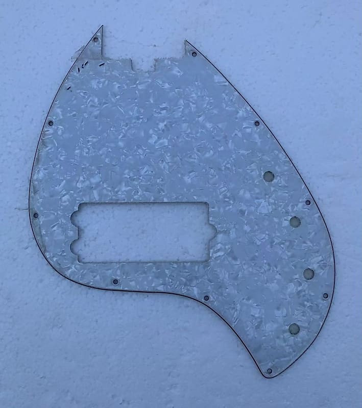 Custom 5 String Bass White Pearl Pickguard Scratch Plate | Reverb