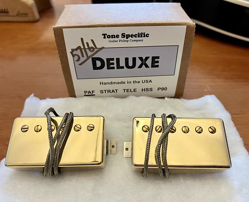 Tone Specific 57/61 Deluxe PAF Gold Pickups | Reverb