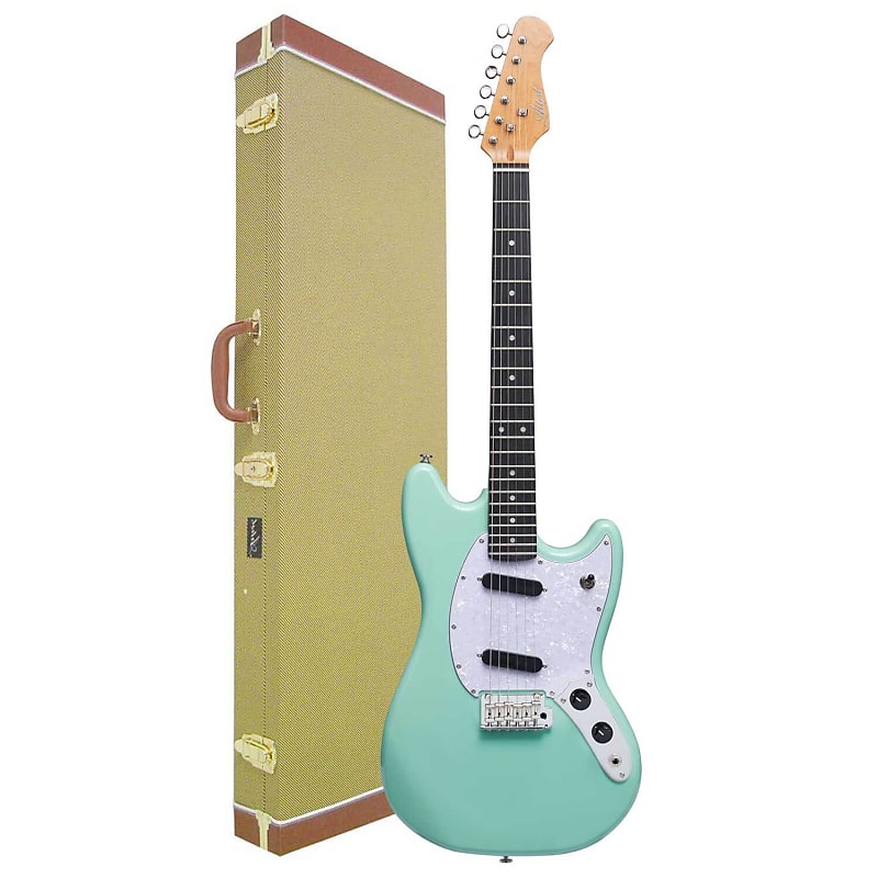 Artist Falcon Deluxe Electric Guitar Surf Green With Tweed | Reverb UK