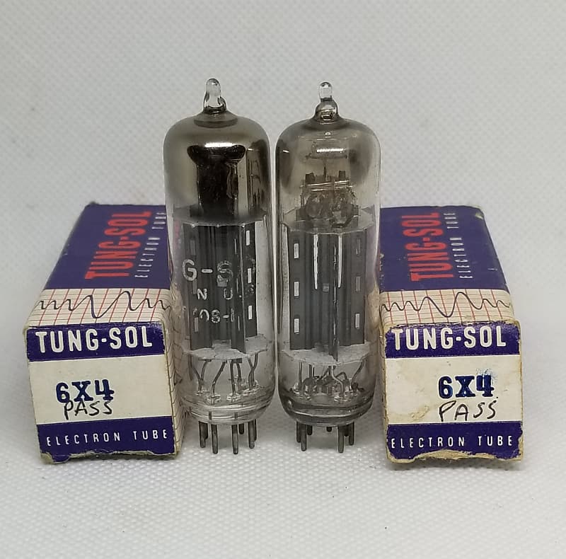 Tung-Sol 6X4 Matched Pair NOS Rectifier 6X4 | Reverb