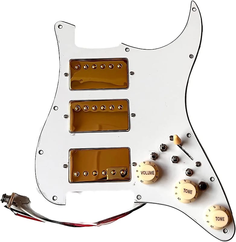 HHH White Stratocaster Strat Style Guitar Loaded Prewired | Reverb