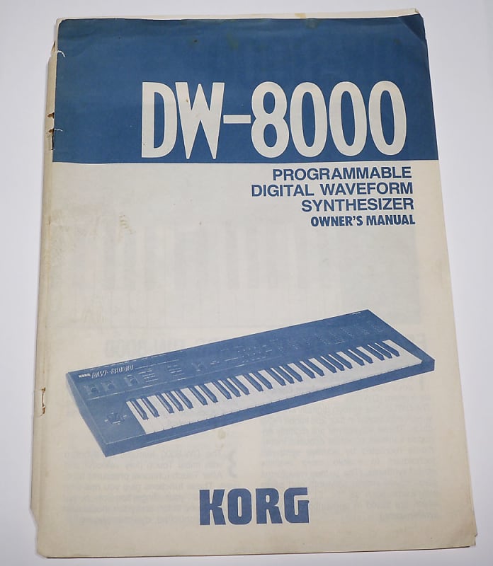 KORG DW-8000 Original Factory Manual and Sound Patch Charts | Reverb
