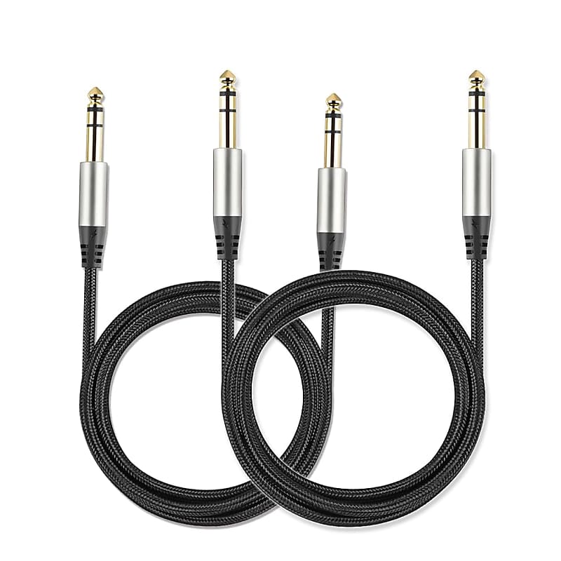 Pack Of 2 Trs Instrument Cable 1/4 Inch Straight 6.35Mm Male | Reverb