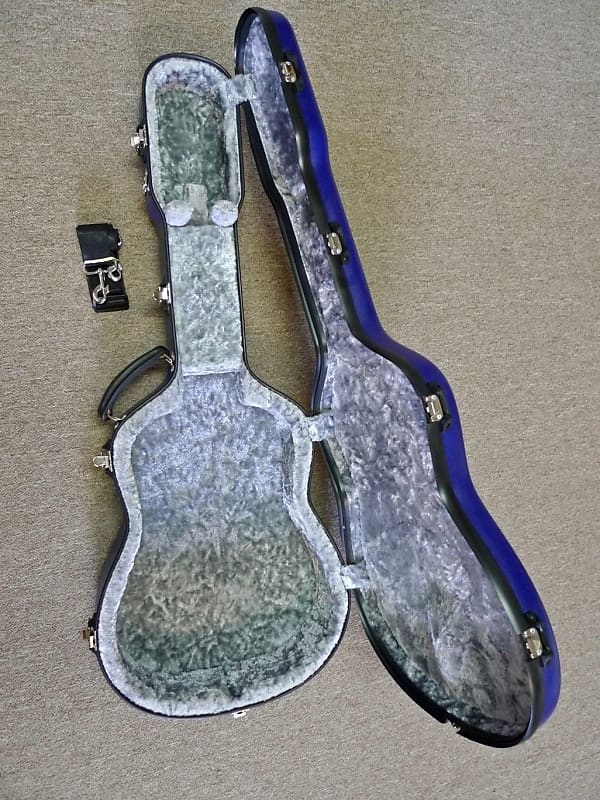 Calton Flight Case OM/000, Indigo/Silver | Reverb