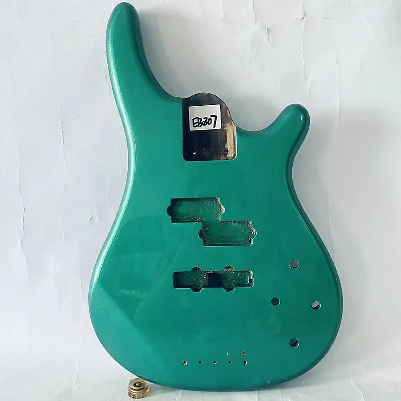 Solid Metallic Green Bass Guitar Body | Reverb