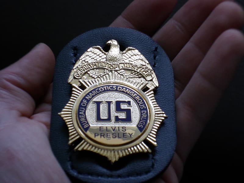 Elvis Presley Nixon DEA Badge Full Size Replica RARE!! 1970 | Reverb