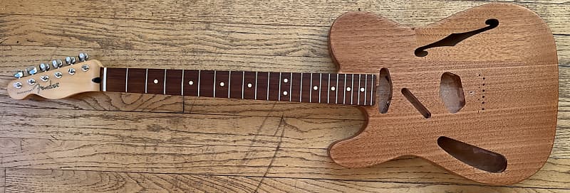 Left-Handed Partscaster, Telecaster Thinline Mahogany | Reverb