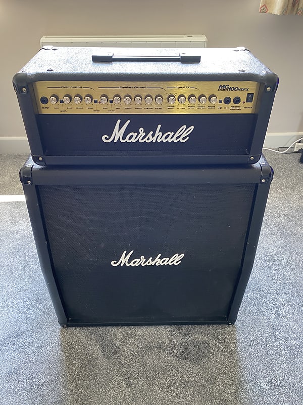 Marshall MG100HDFX 100 watt amp head half stack with MG412 | Reverb UK