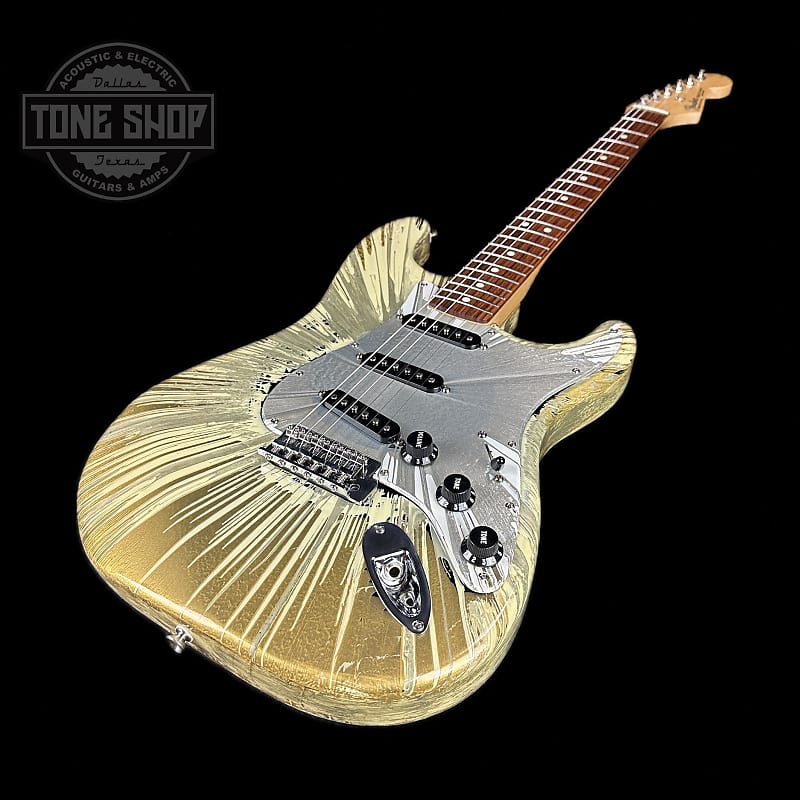 Used 2003 Fender Splatter Strat Black w/bag TSU16524 | Reverb