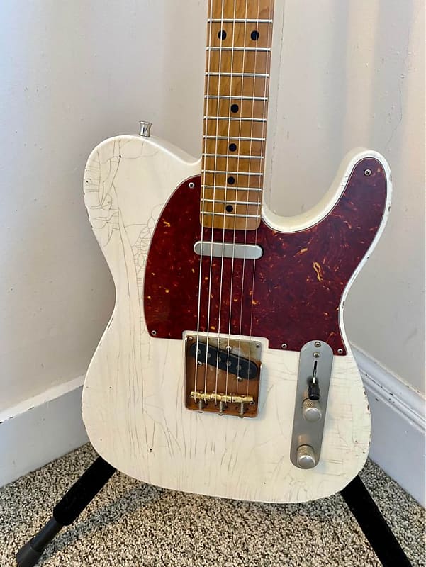 TMG Gatton Telecaster Custom Heavy Relic Aged Olympic White | Reverb