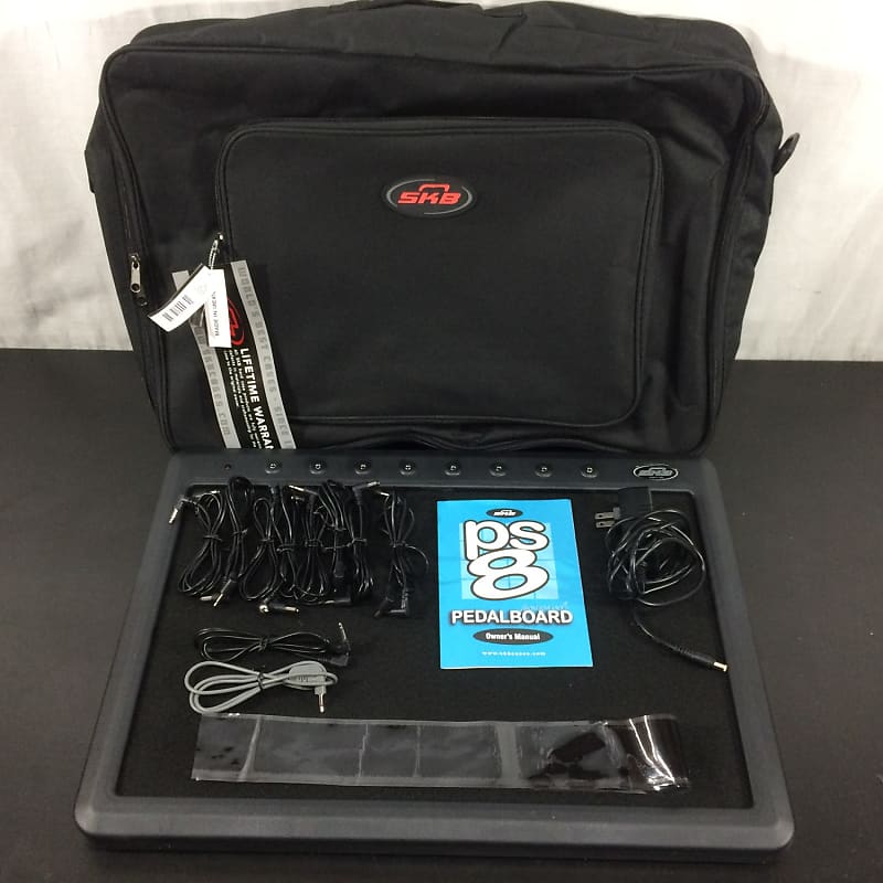 SKB 1SKB-PS-8 8 Port Powered Pedalboard 9VDC with Gig Bag | Reverb