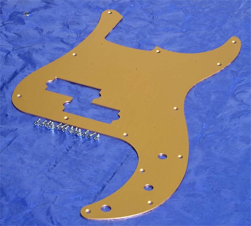 Gold Anodized Aluminum Pickguard For Precision Bass, '50s | Reverb
