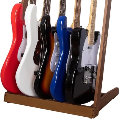 Guitar Stand for Multiple Guitars, Hardwood Guitar Rack for 5 | Reverb