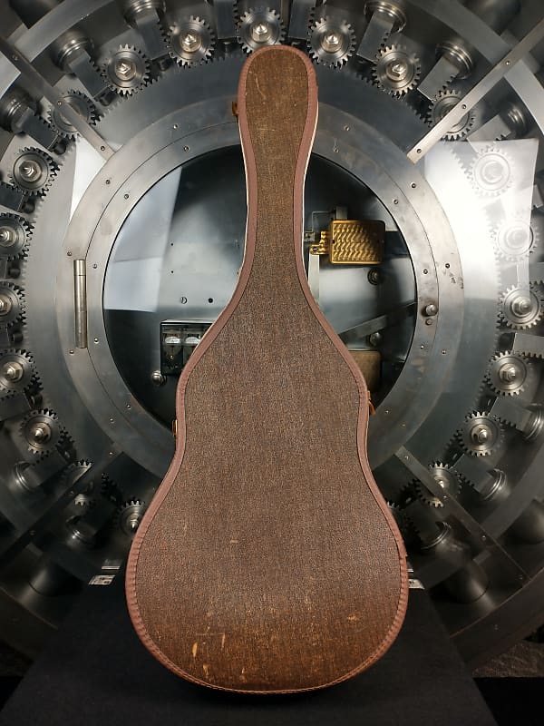 Vintage Brown and Blonde Chipboard Acoustic Guitar Case | Reverb