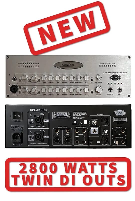 Wayne Jones Audio WJBA 2800 Watt Bass Guitar Amplifier Brand | Reverb