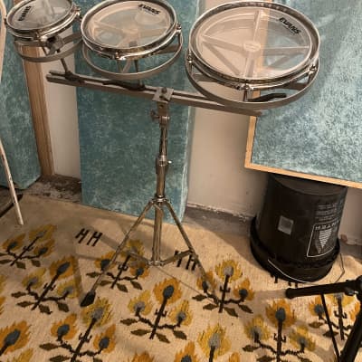 Remo Roto tom 8" and 10" with mounting bar and stand | Reverb