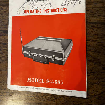 National SG-585 1960’s MIJ Portable Record Player/AM Radio | Reverb UK