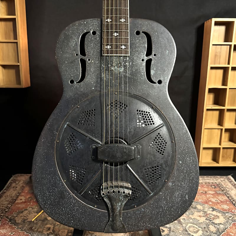 Royall FB Blues Hound Relic Copper Finish 14 Fret Single Cone | Reverb