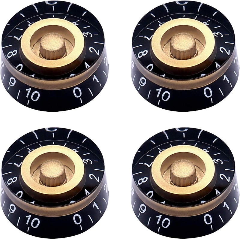 4Pcs Guitar Knobs,Amber Top Hat Knobs Electric Guitar Bass | Reverb