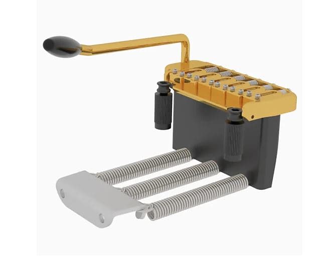 Hipshot 6 String US Contour Tremolo Bridge 2023 - Gold | Reverb