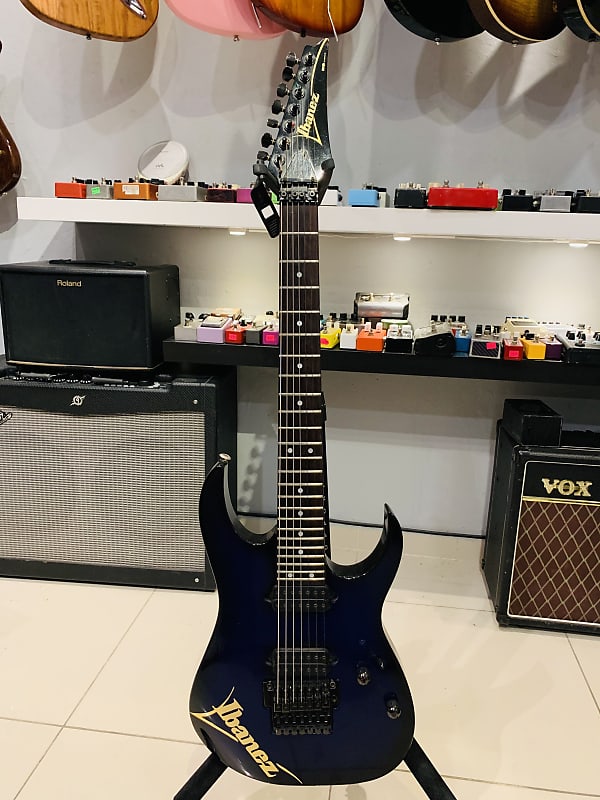 1998 Ibanez RG7620 7 string electric guitar Blueburst Made | Reverb UK