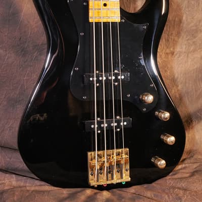 Knaggs Severn Bass B4 Tier 1 Flamed Maple Neck Gloss Black | Reverb