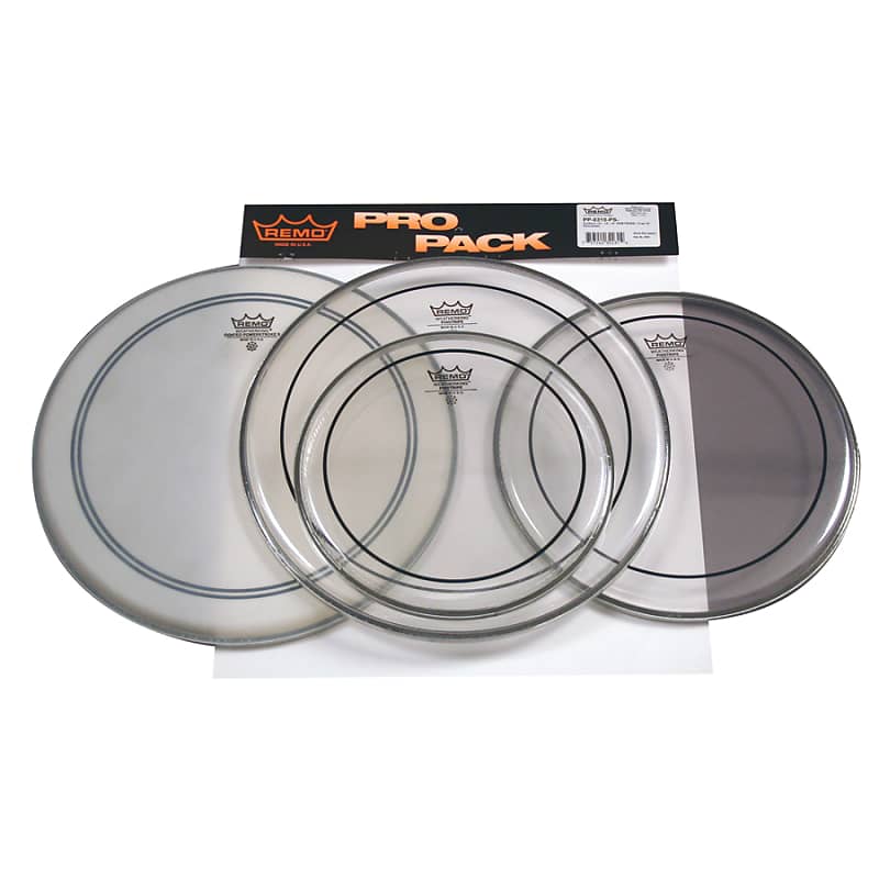 Remo PP-0310-PS Prop Pack Clear Pinstripe Heads. 10" 12" 14" | Reverb