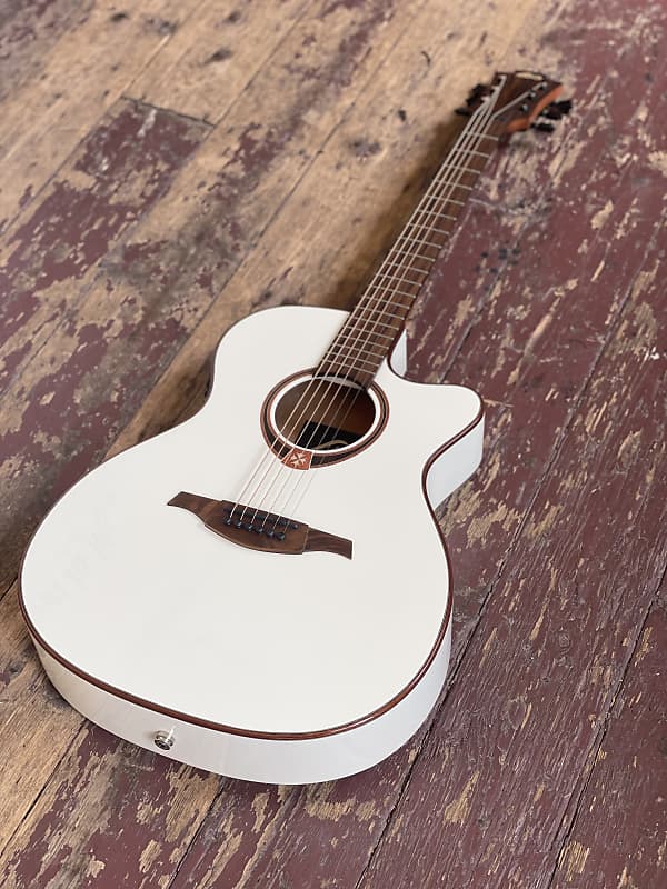 LAG T118 ASCE Ivory White Acoustic Guitar | Reverb UK