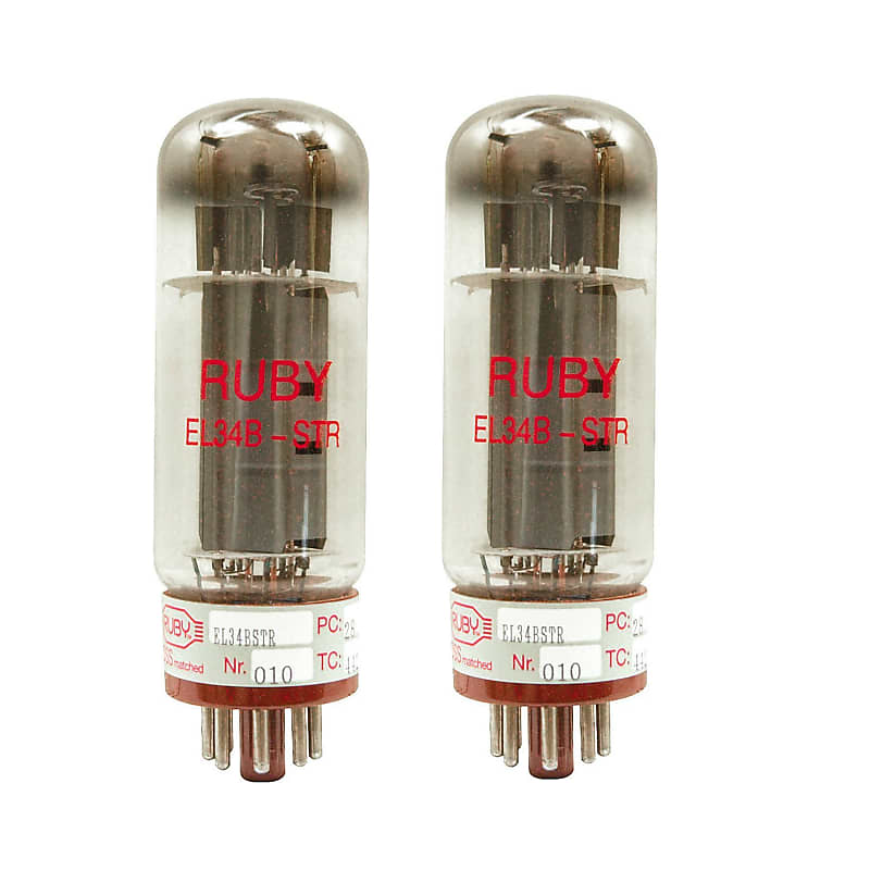 Ruby EL34BSTR Power Tube Matched Pair | Reverb