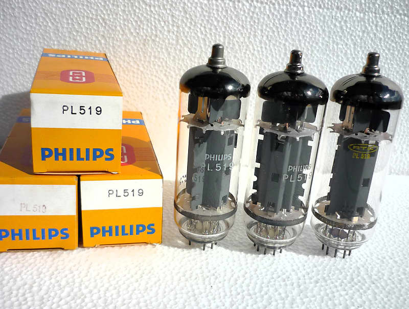 1 x vintage PL519 tube Philips Mullard, Triple mica, New, | Reverb