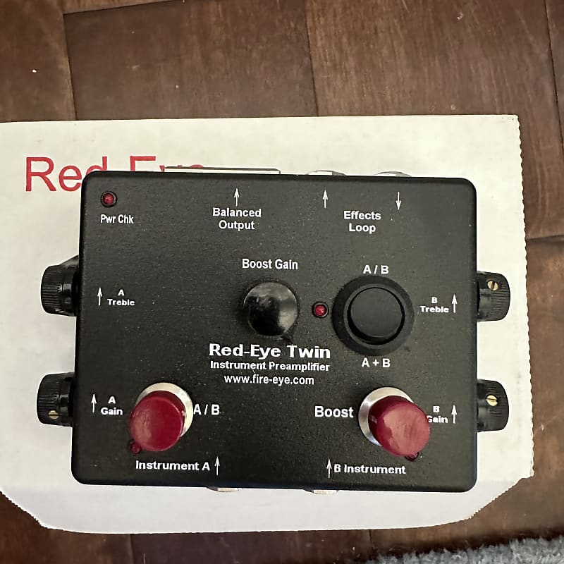 Fire Eye Development Red-Eye Twin Acoustic Preamp - Black | Reverb