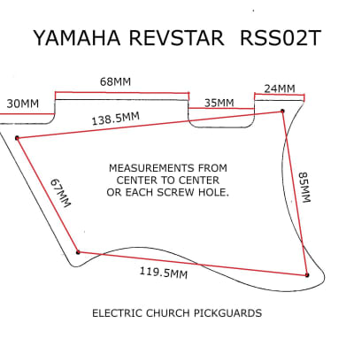 black high gloss acrylic pickguard for YAMAHA REVSTAR RSS02T | Reverb