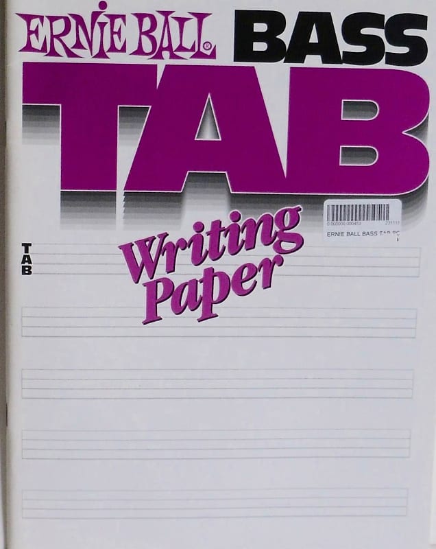 Ernie Ball - Bass Tab writing paper | Reverb