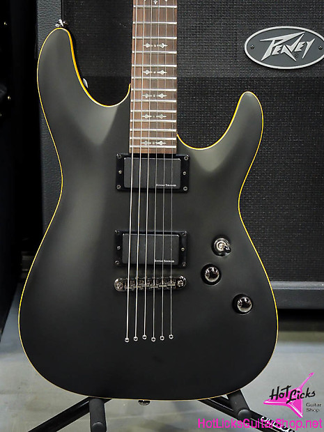 Schecter Demon 6 in Aged Black Satin - Authorized Schecter | Reverb