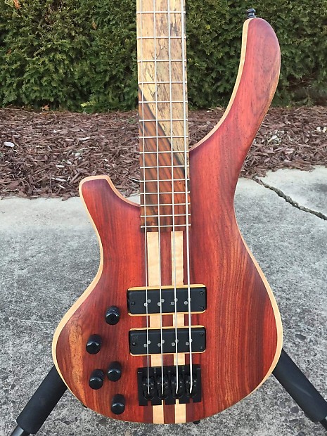 Left Handed Beardly Customs Hand built 4 string lefty bass | Reverb