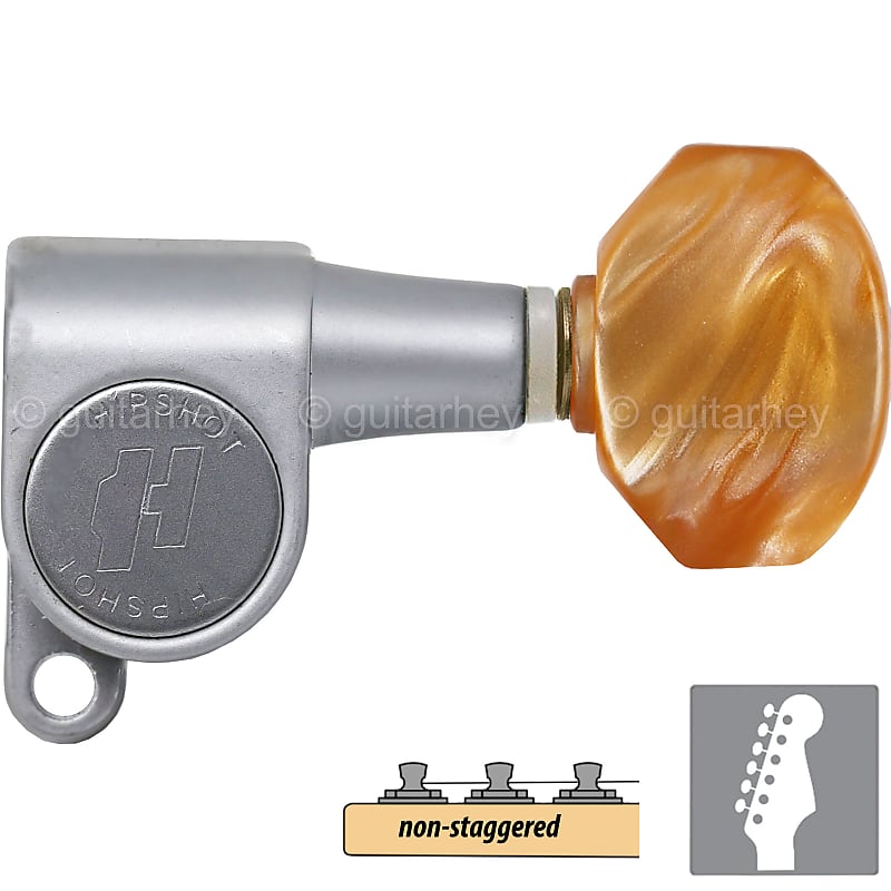 NEW Hipshot Classic Mini Tuners 6 in line NON-Staggered AMBER | Reverb