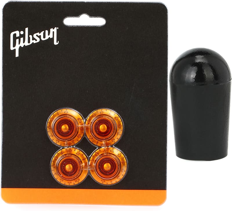 Gibson Accessories Top Hat Knobs 4-pack - Vintage Amber | Reverb