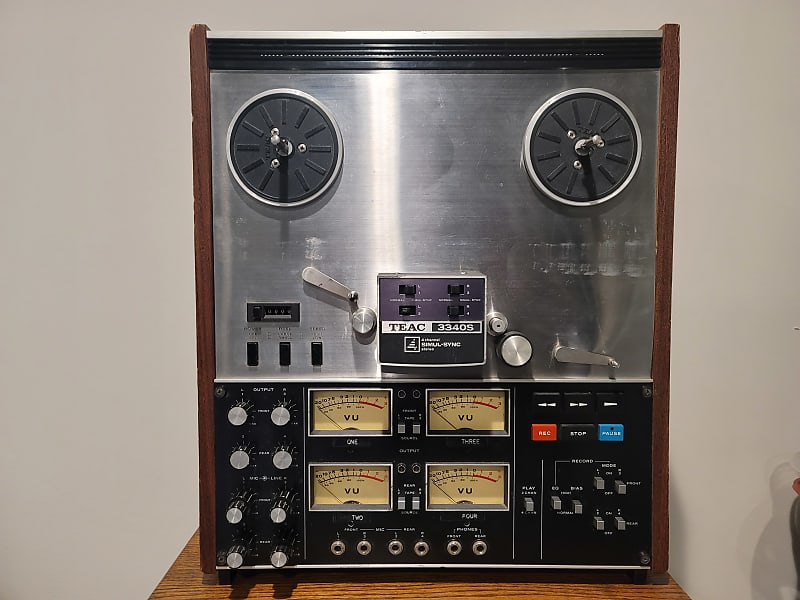 TEAC 3340S 4 Track Reel to Reel Recorder w/ Teac Model 2A | Reverb